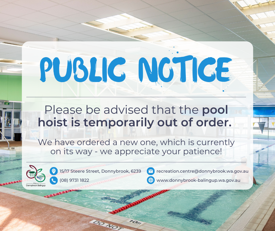 News Story - Public Notice - Donnybrook Recreation Centre » Shire of ...